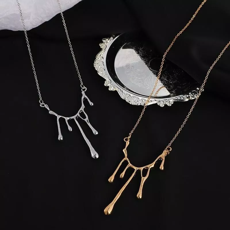 Elegant Drop Shape Yarn Pendant Necklace - Dazpy