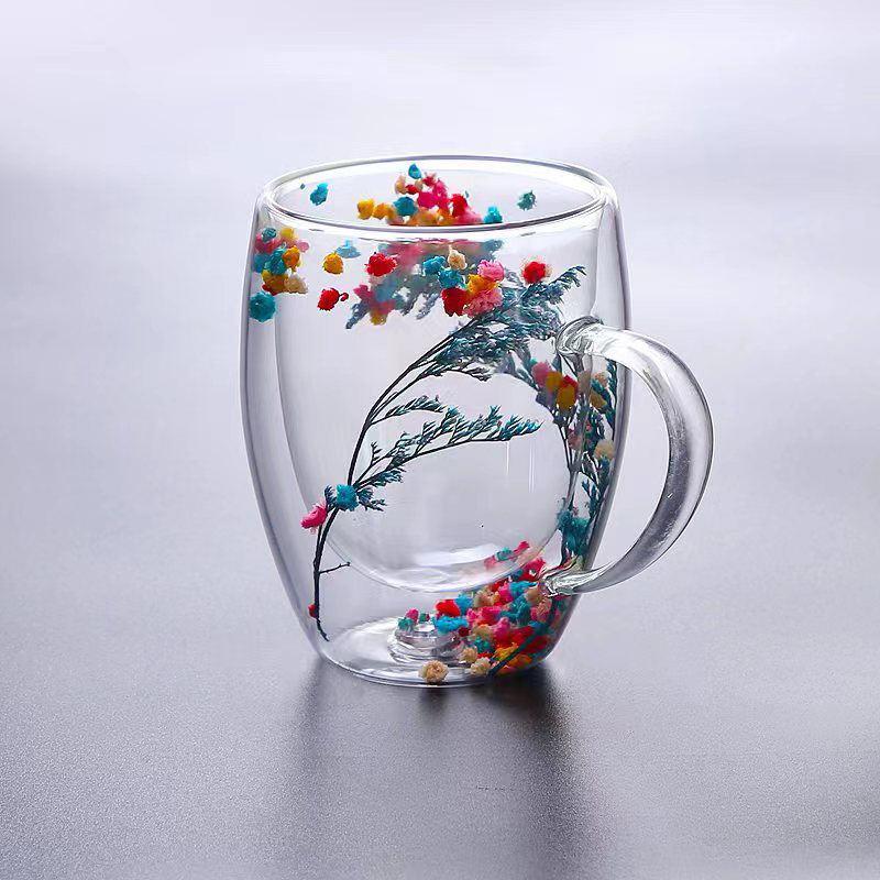 Double Wall Glass Tea Mug with Handle - Dazpy