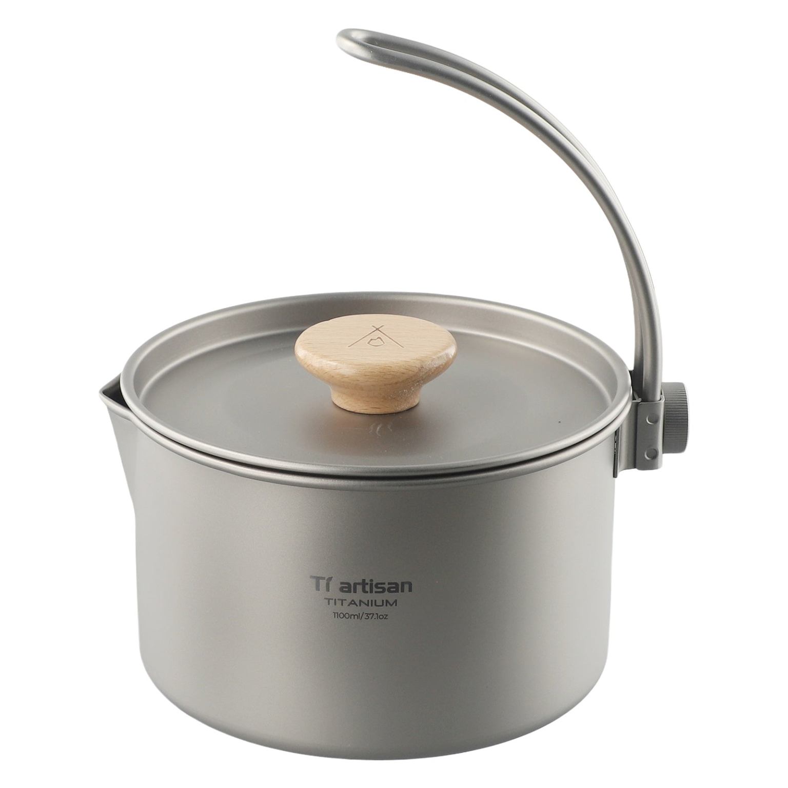 1.1L Titanium Camping Pot with Storage Sack - Dazpy